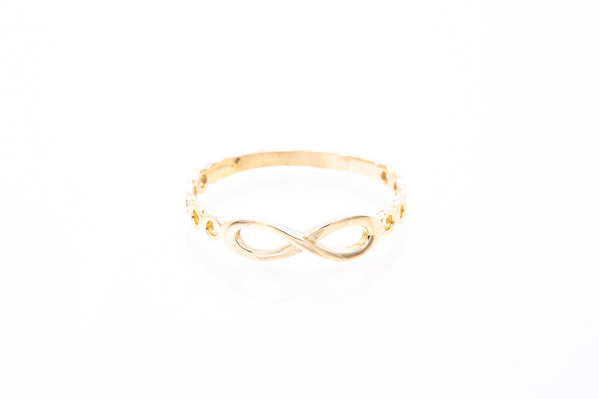 Fashionable Infinity Design Ring Solid 14k 585 Yellow Gold Size 8 – GEM ...