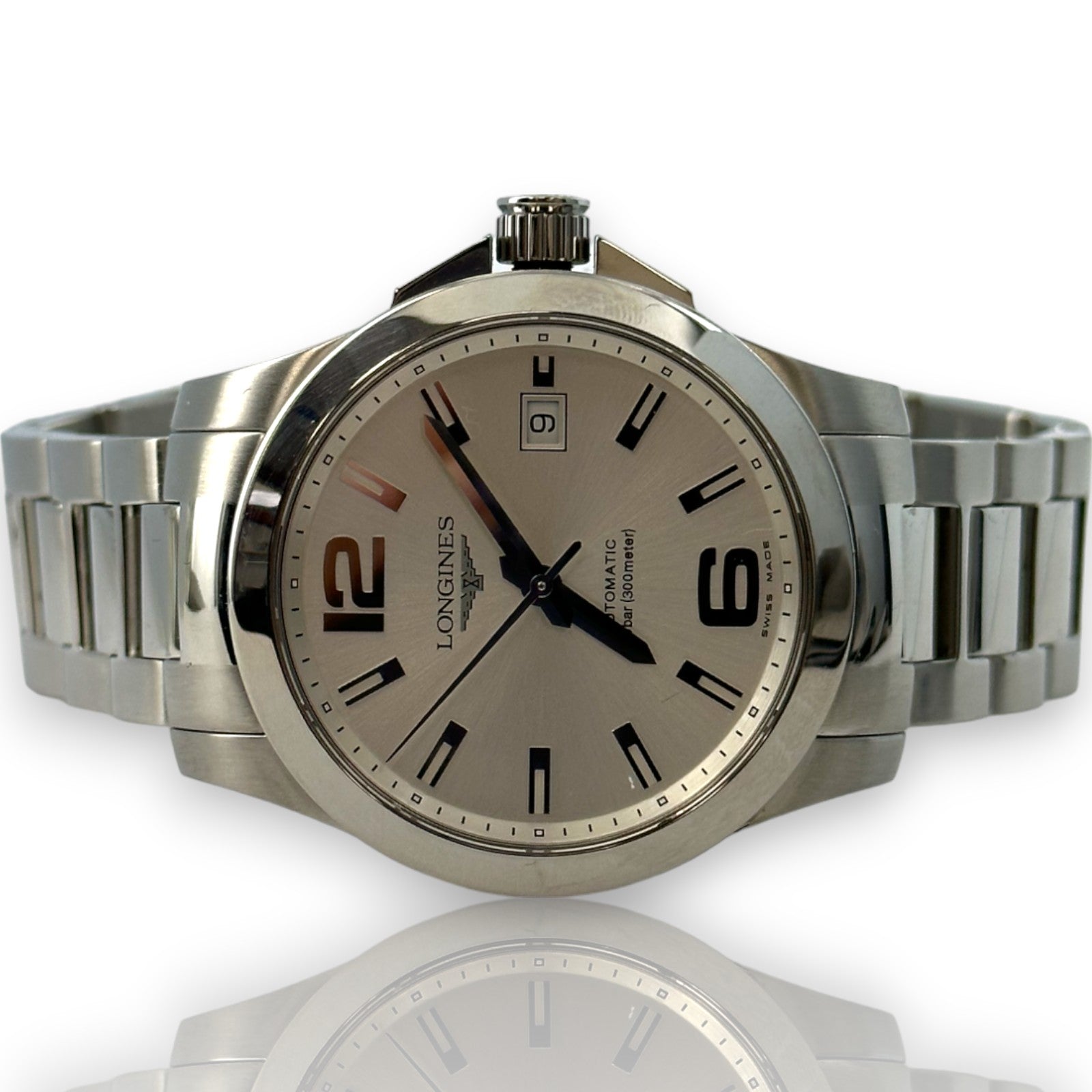Longines Conquest L3.676.4.58.6 Black Dial 39mm Stainless Steel Watch ...