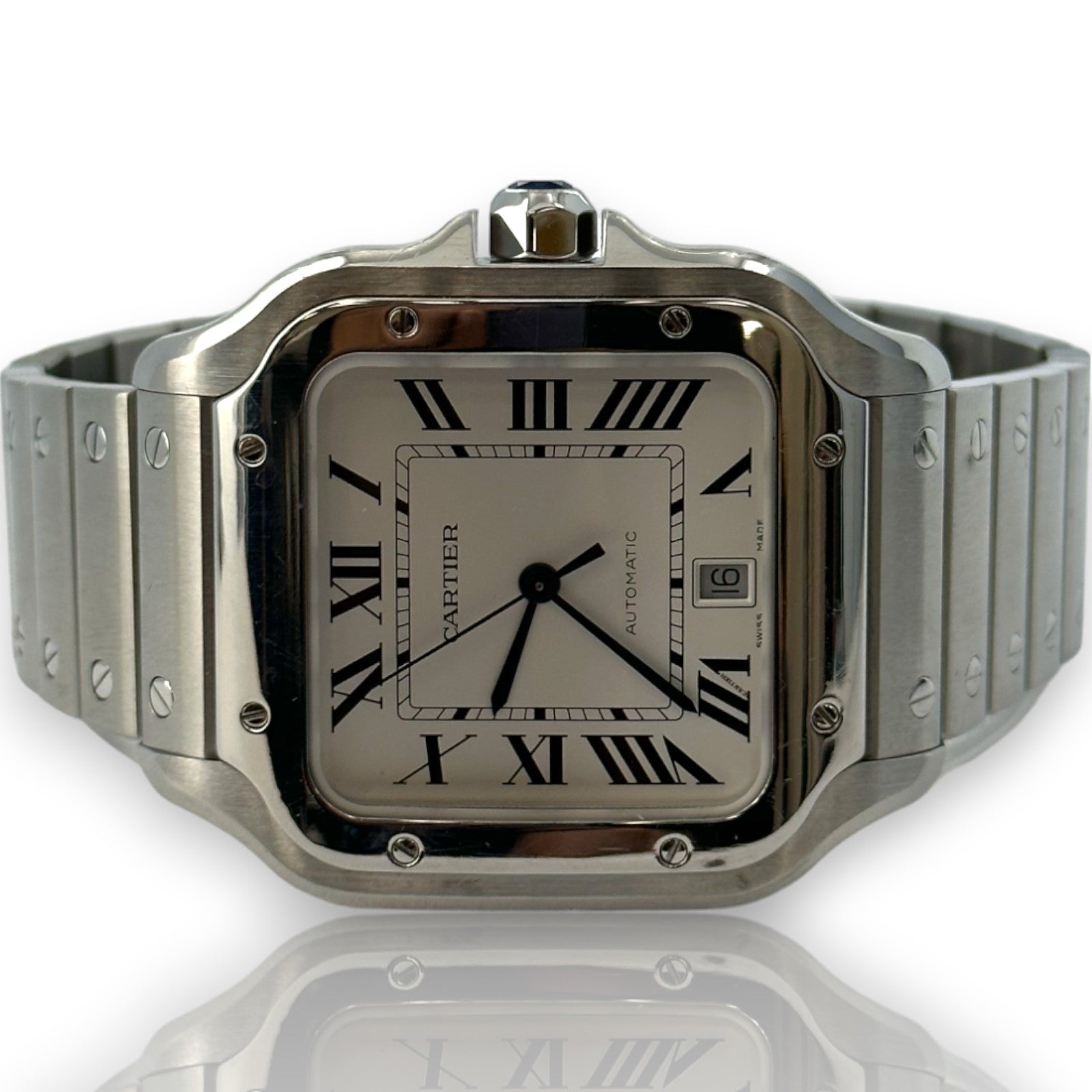 2022 Cartier Santos de Cartier 4072 Stainless Steel 40mm Watch B&P ...