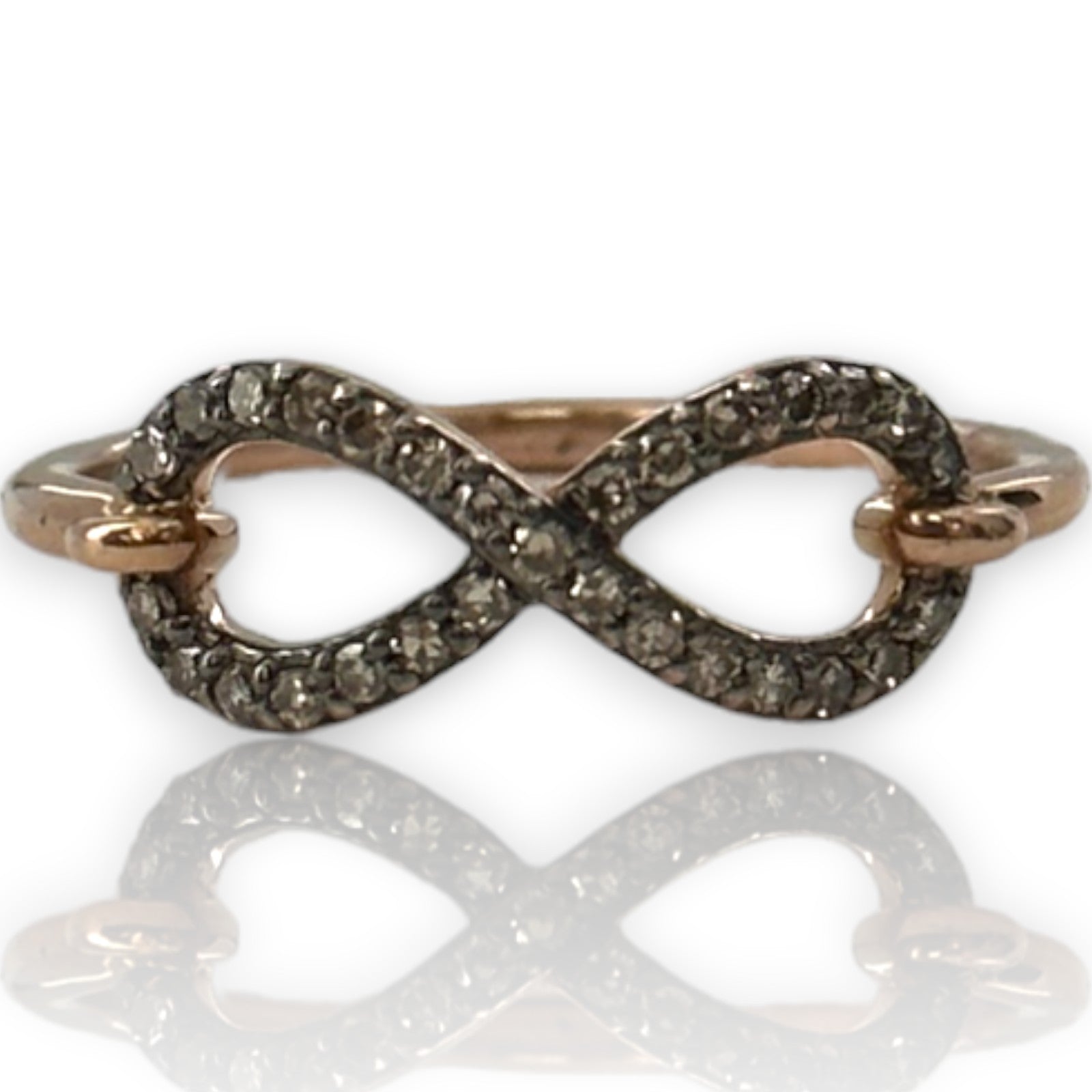 Helzberg Diamonds 10k Rose Gold and Chocolate Diamond Infinity Symbol ...