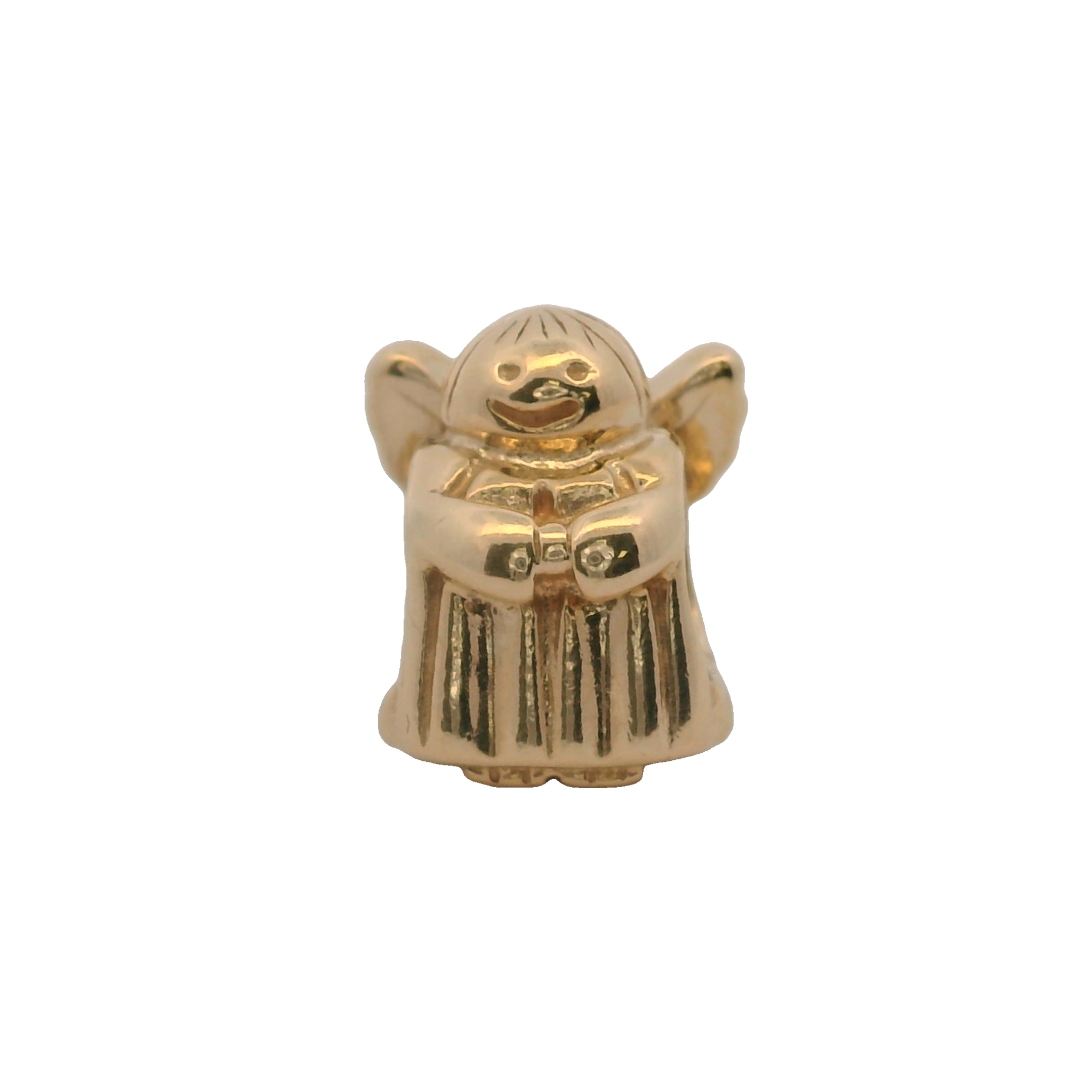 Pandora Retired Solid 14kt Yellow Gold Angel of Hope Bead Spacer Charm ...