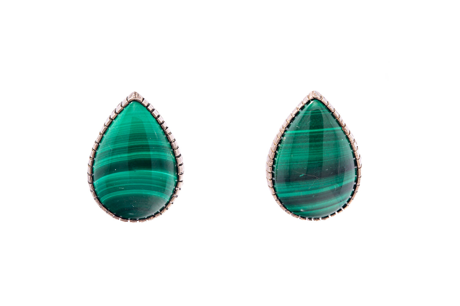 Sherry Sandoval Native American Malachite Stud Earrings Sterling Silve ...